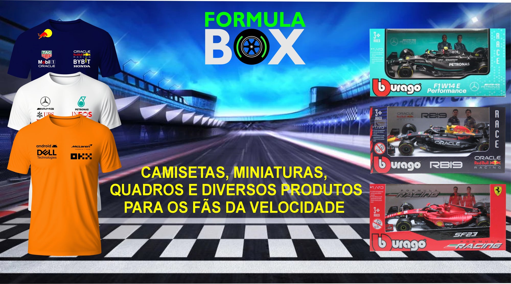 Loja de camisetas e artigos da Fórmula 1 – Box F1